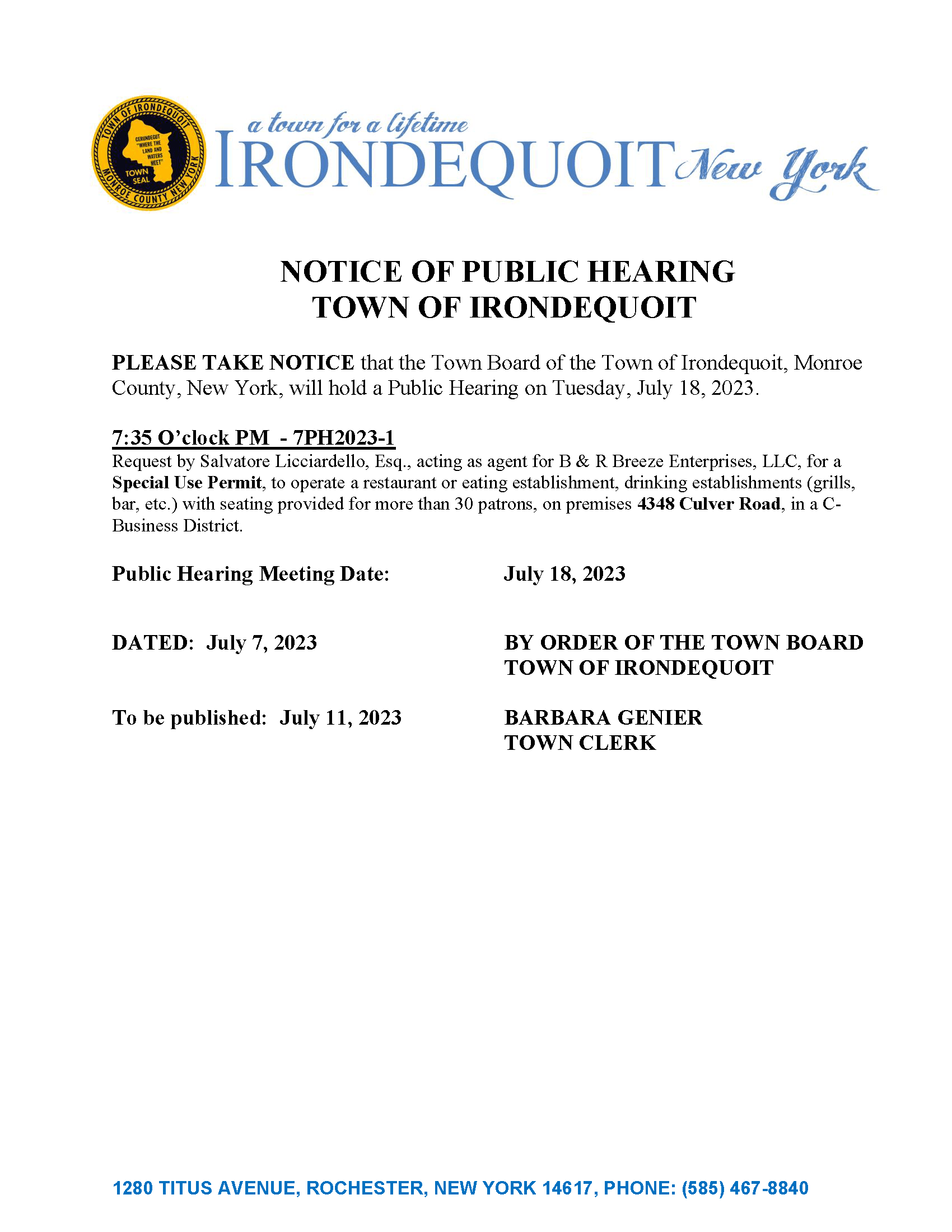 News Flash • Irondequoit, NY • CivicEngage